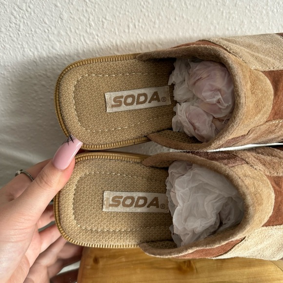 Soda | Shoes | Soda Vintage Y2k Brown Suede Leather Patchwork Chunky ...